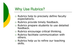 Rubric Workshop | PDF
