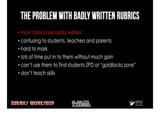 RUBRIC WRITING WORKSHOP | PPT