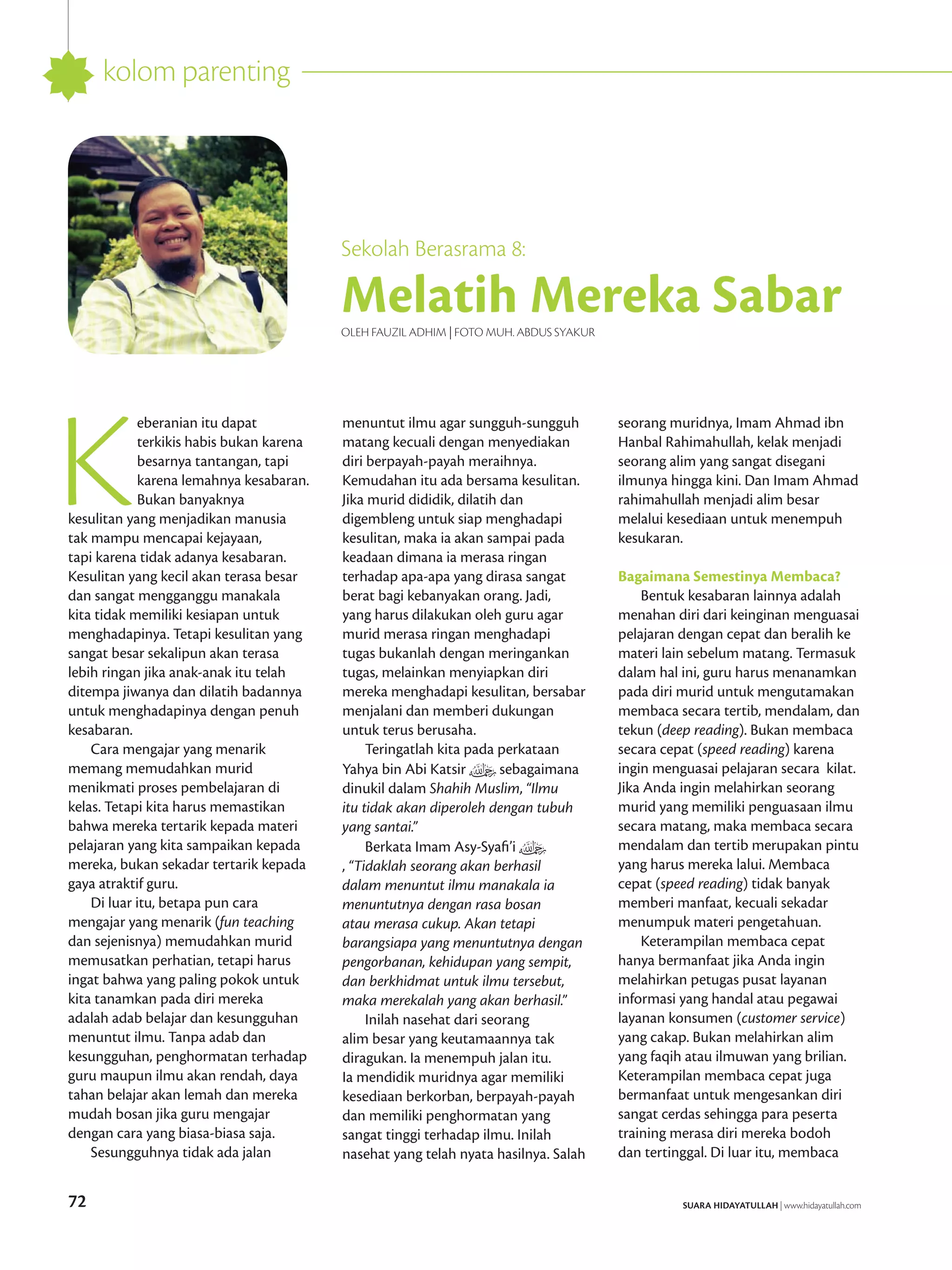 Rubrik jendela keluarga majalah hidayatullah | PDF