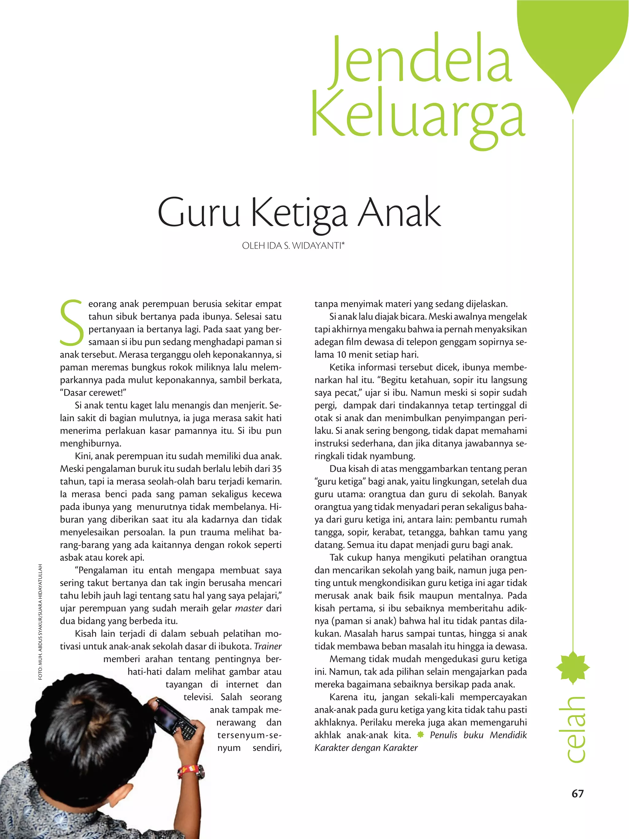 Rubrik Parenting - Jendela Keluarga Majalah Hidayatullah | PDF