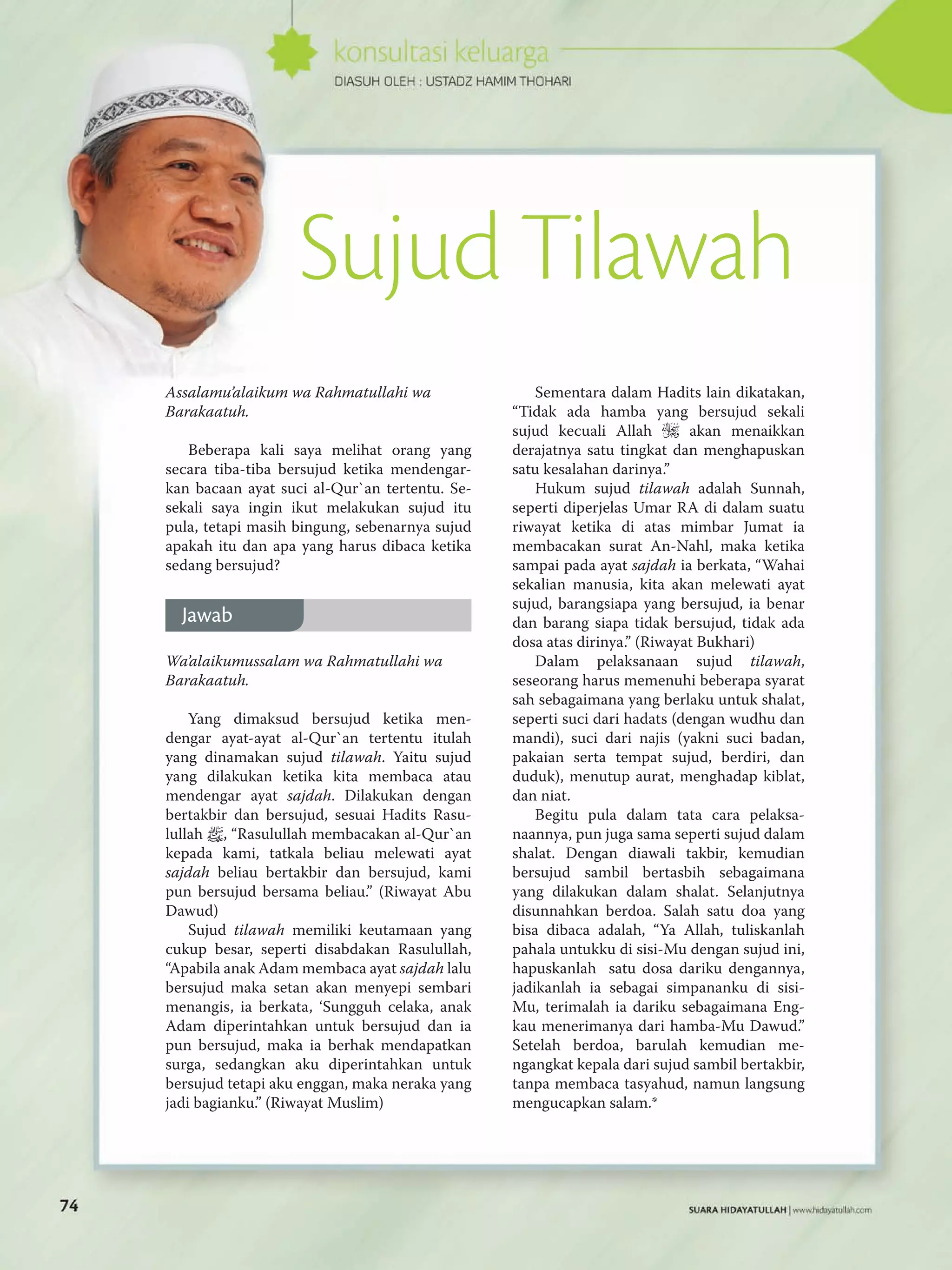 Rubrik Parenting - Jendela Keluarga Majalah Hidayatullah | PDF