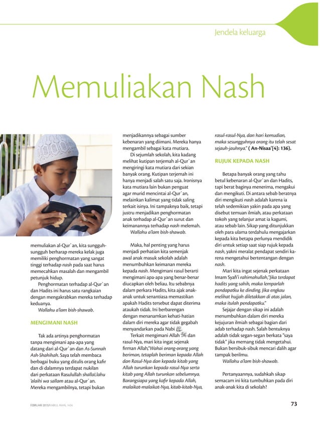 Rubrik Parenting - Jendela Keluarga Majalah Hidayatullah | PDF
