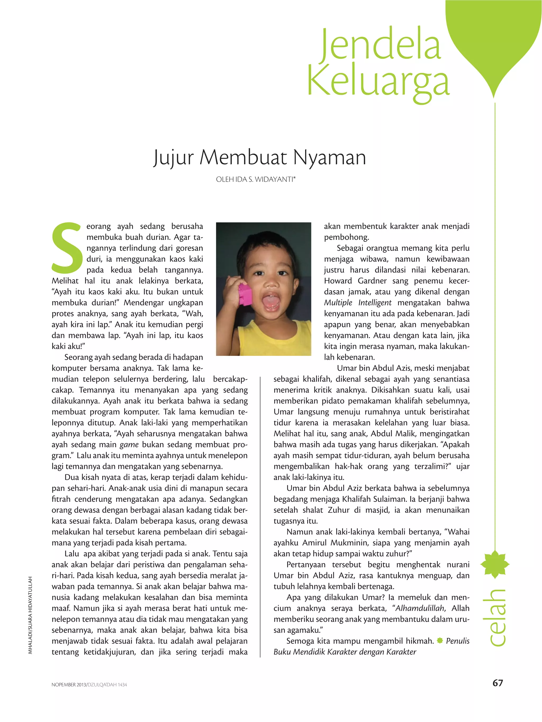 Rubrik Parenting Jendela Keluarga Majalah Hidayatullah | PDF