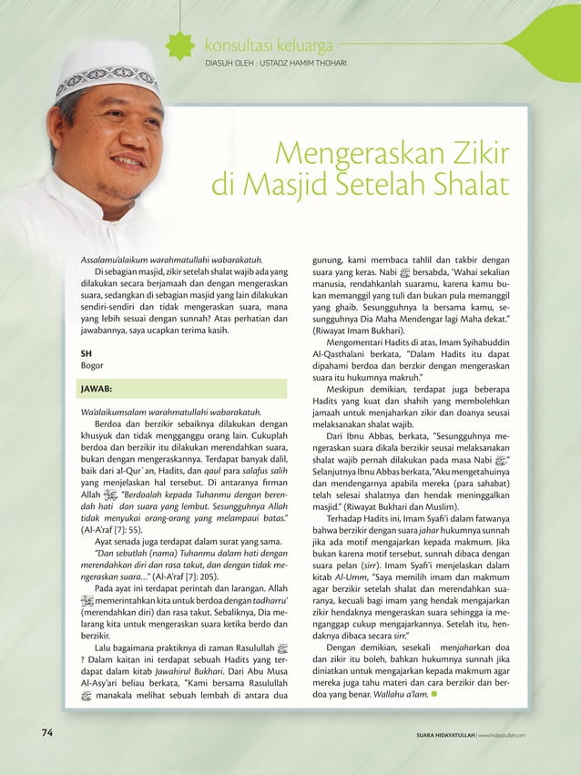 RUBRIK PARENTING MAJALAH HIDAYATULLAH | PDF