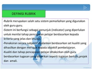Rubrik slaid | PPT
