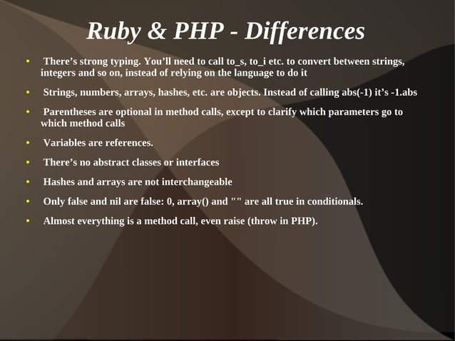 Introduction to Ruby | PDF | Programming Languages | Computing