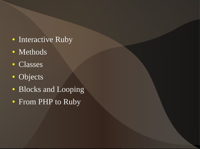 Introduction to Ruby | PDF | Programming Languages | Computing