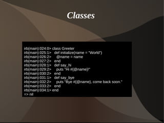 Introduction to Ruby | PDF | Programming Languages | Computing