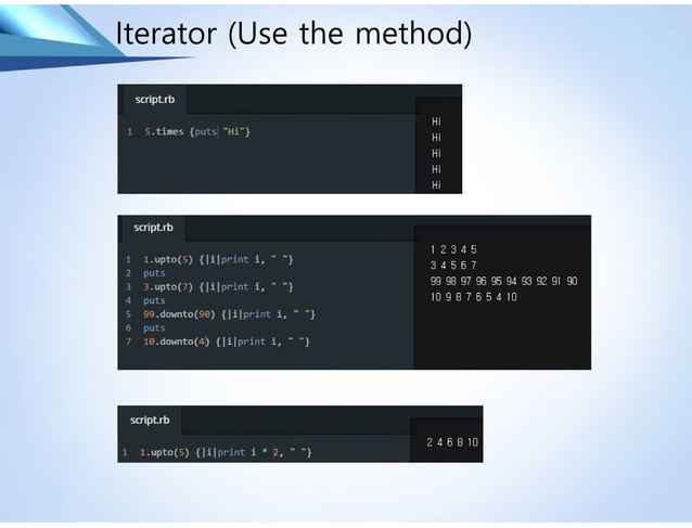 How to use the Ruby programing language | PPT