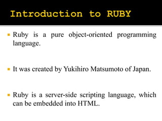 Ruby | PPT