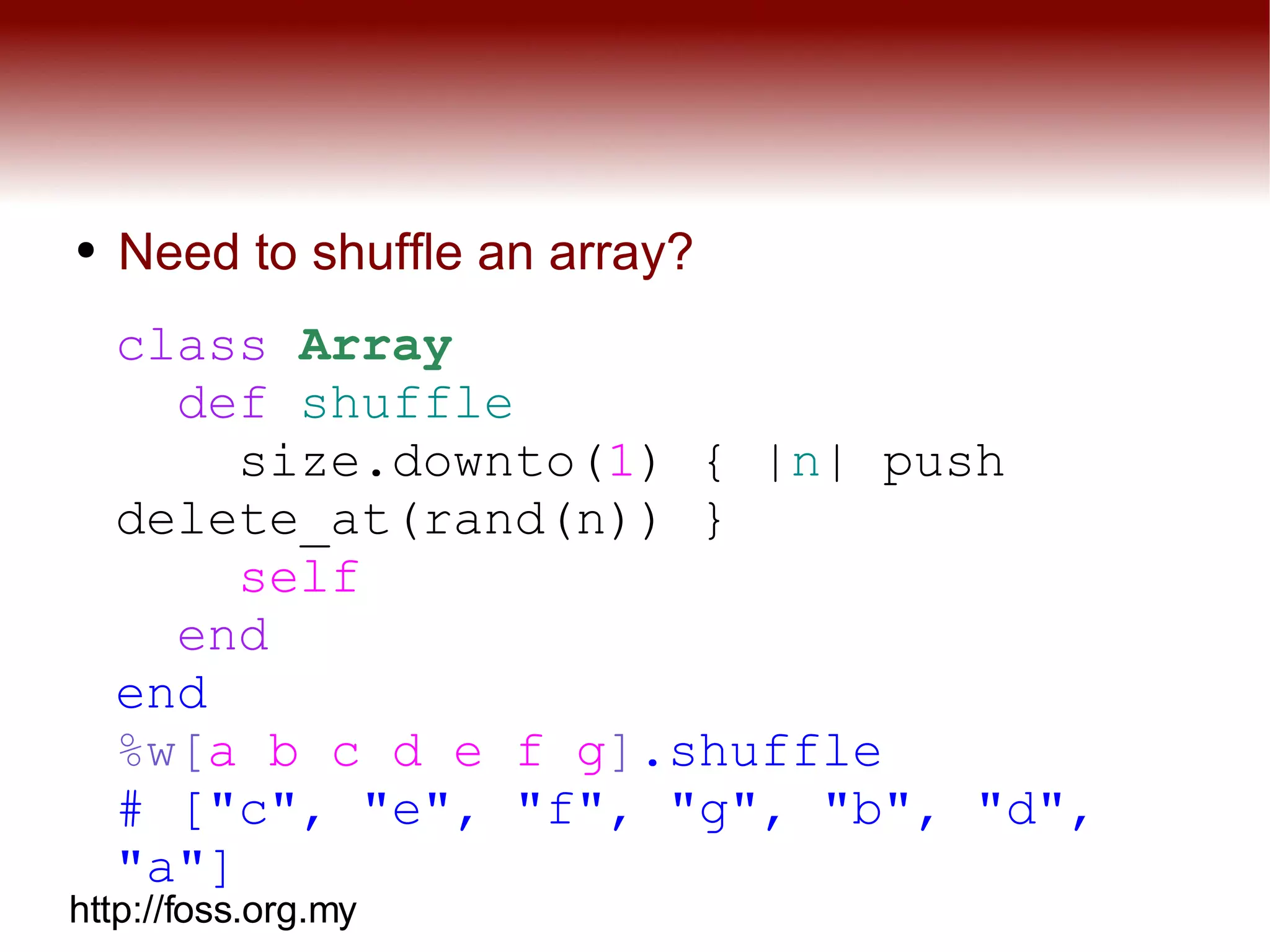 Ruby tutorial | PDF | Programming Languages | Computing