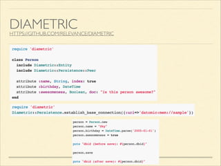 5 Ruby Gems in 10 minutes - Faraday, Hashie, Twitter, Diametric, and ...