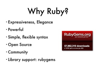 The Ruby/mongoDB ecosystem | PPT