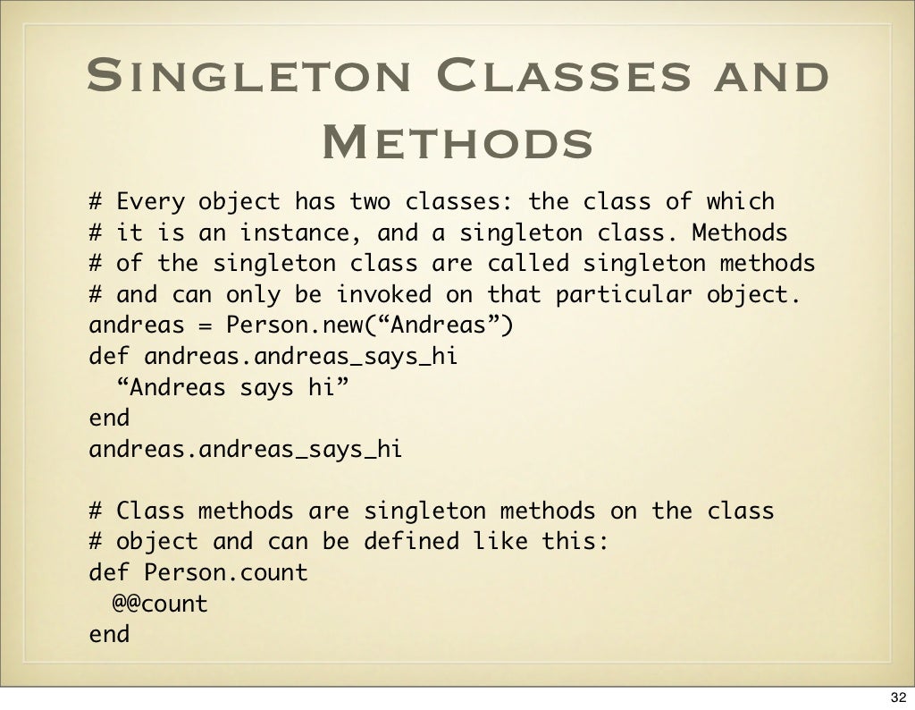 Singleton Classes And Methods 4551