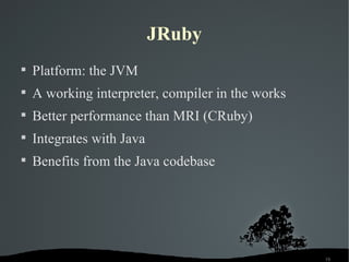 Ruby Past, Present, Future | PPT