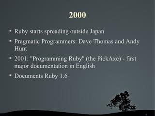 Ruby Past, Present, Future | PPT