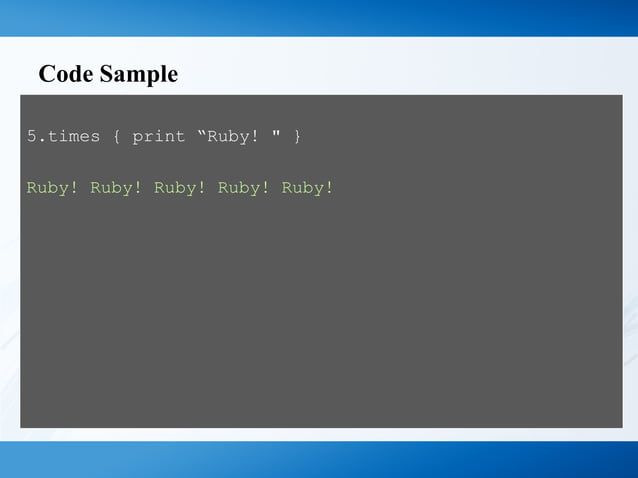 Ruby Introduction | PPT