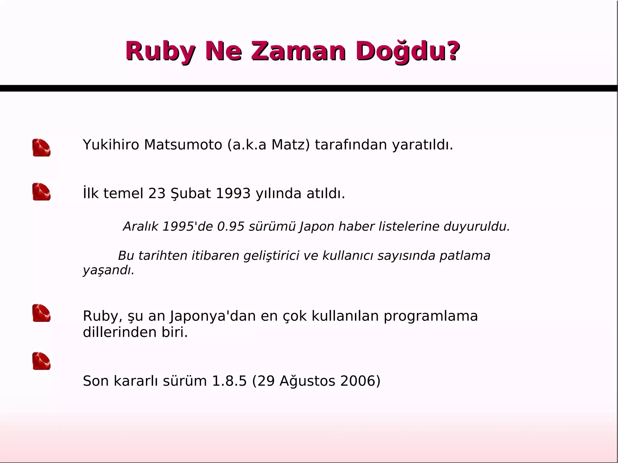 Ruby Programlama Dili'nin Temelleri | ODP