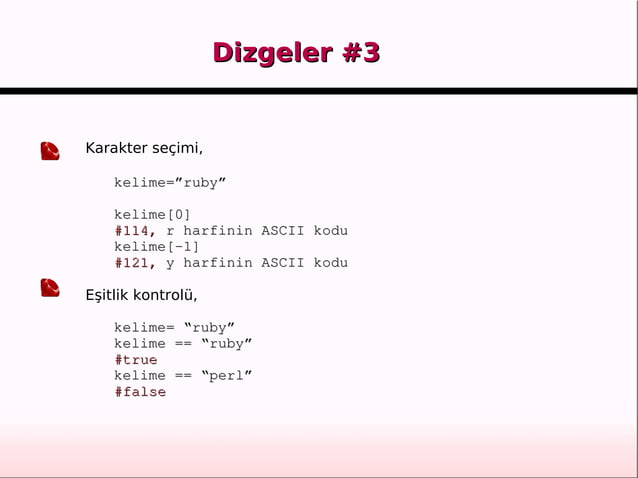 Ruby Programlama Dili'nin Temelleri | PPT