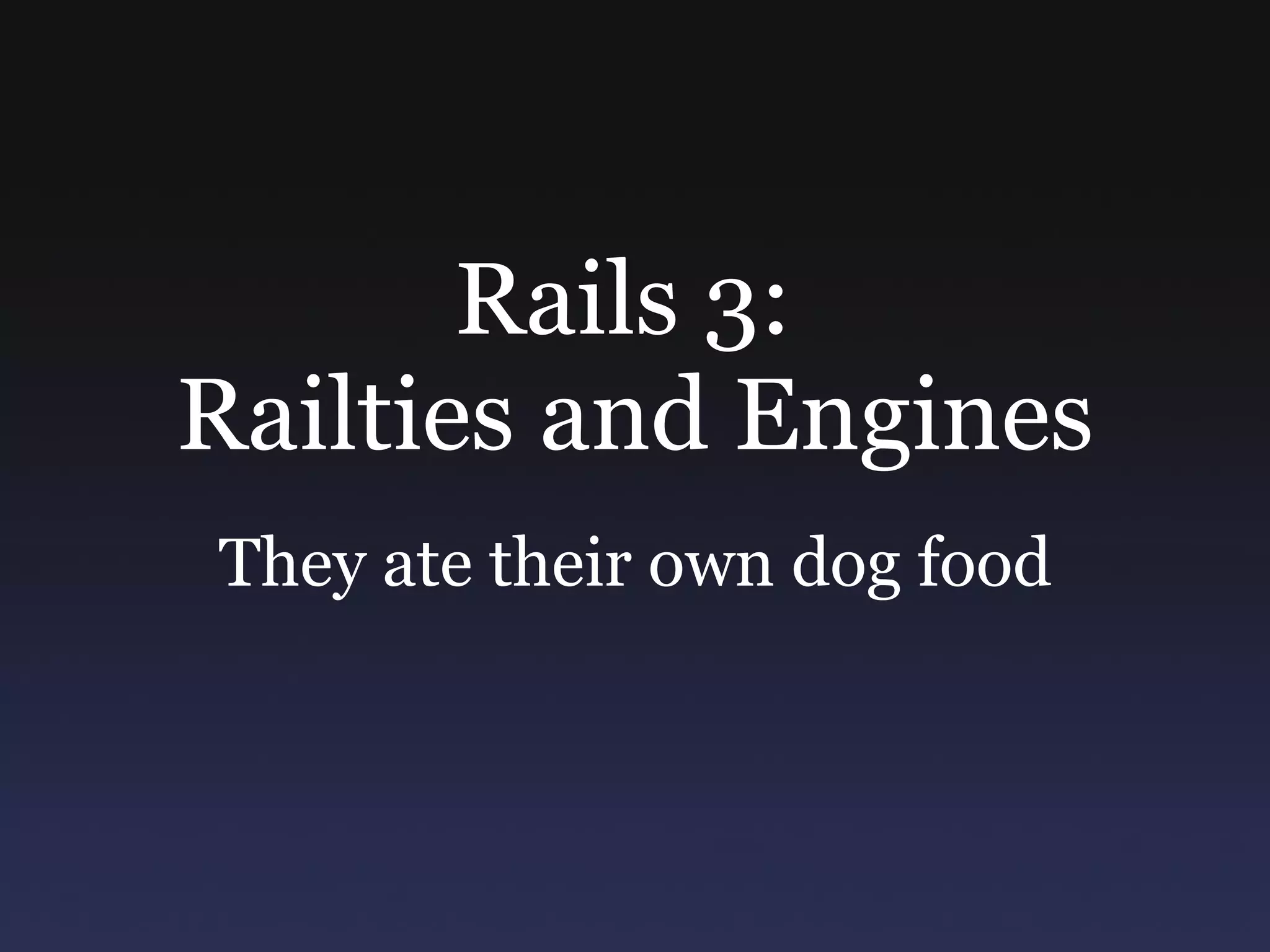 Ruby Software Architecture | PPT