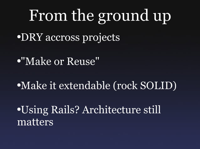 Ruby Software Architecture Ppt