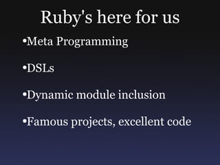 Ruby Software Architecture | PPT