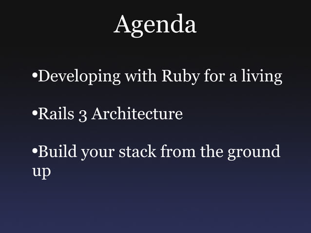 Ruby Software Architecture | PPT