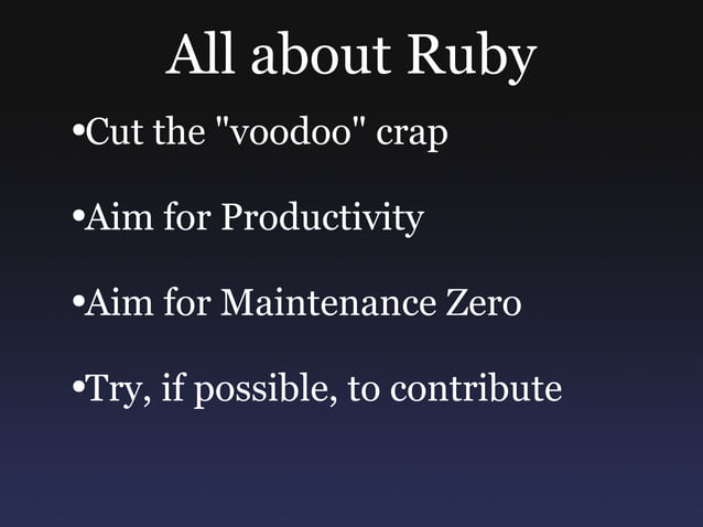 Ruby Software Architecture | PPT
