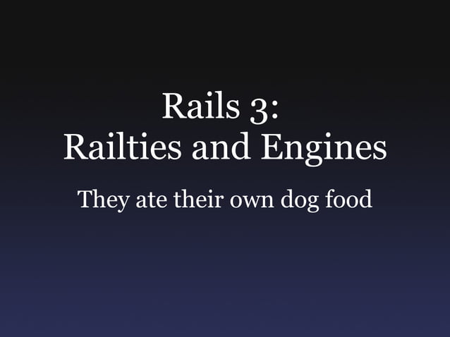 Ruby Software Architecture Ppt