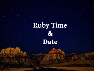 Ruby Time & Date | PPT