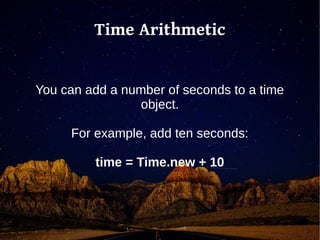 Ruby Time & Date | PPT