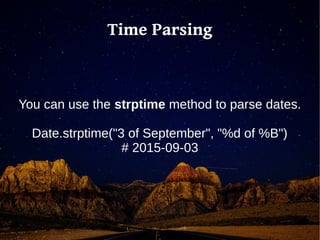 Ruby Time & Date | PPT