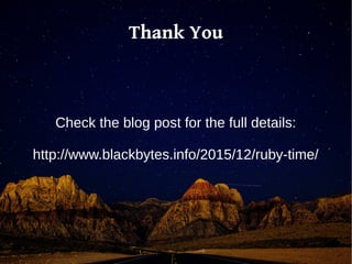 Ruby Time & Date | PPT