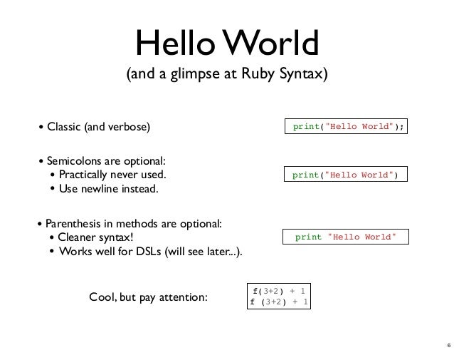 Introduction To Ruby Programming Language