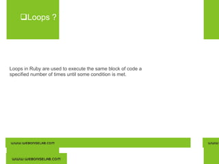 Ruby basics || | PPTX | Programming Languages | Computing
