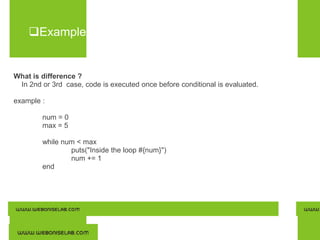Ruby basics || | PPTX | Programming Languages | Computing
