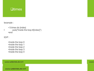 Ruby basics || | PPTX | Programming Languages | Computing