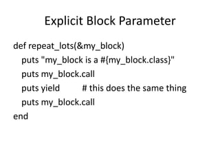 Ruby Blocks | PPTX