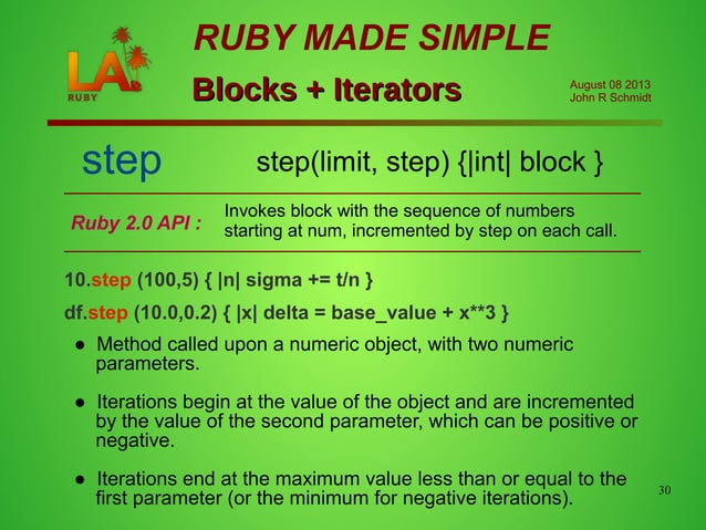 Ruby Made Simple: Blocks Plus Iterators | ODP