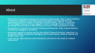 Ruby capita | PPTX | Private Equity | Business Banking & Finance