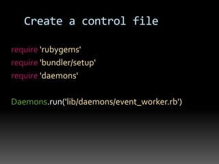 Ruby Daemons | PPT