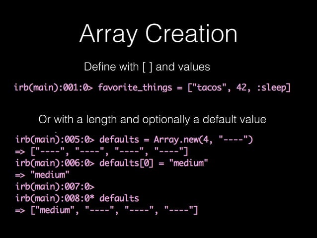 Ruby Data Types and Data Structures | PPT