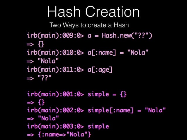 Ruby Data Types and Data Structures | PPT
