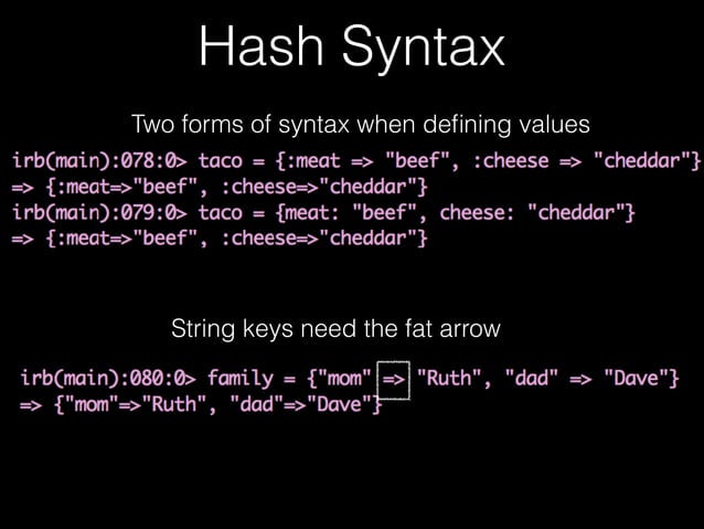 Ruby Data Types and Data Structures | PPT