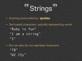 Ruby data types | PPT