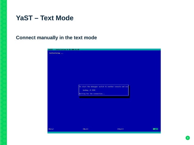 Integrating the Ruby Debugger into YaST | PPT