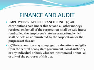 Employee's state insurance act, 1948 | PPTX
