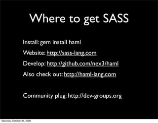 DRY cross-browser CSS with SASS | PPT