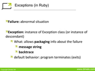 Exceptions in Ruby - Tips and Tricks | PPT