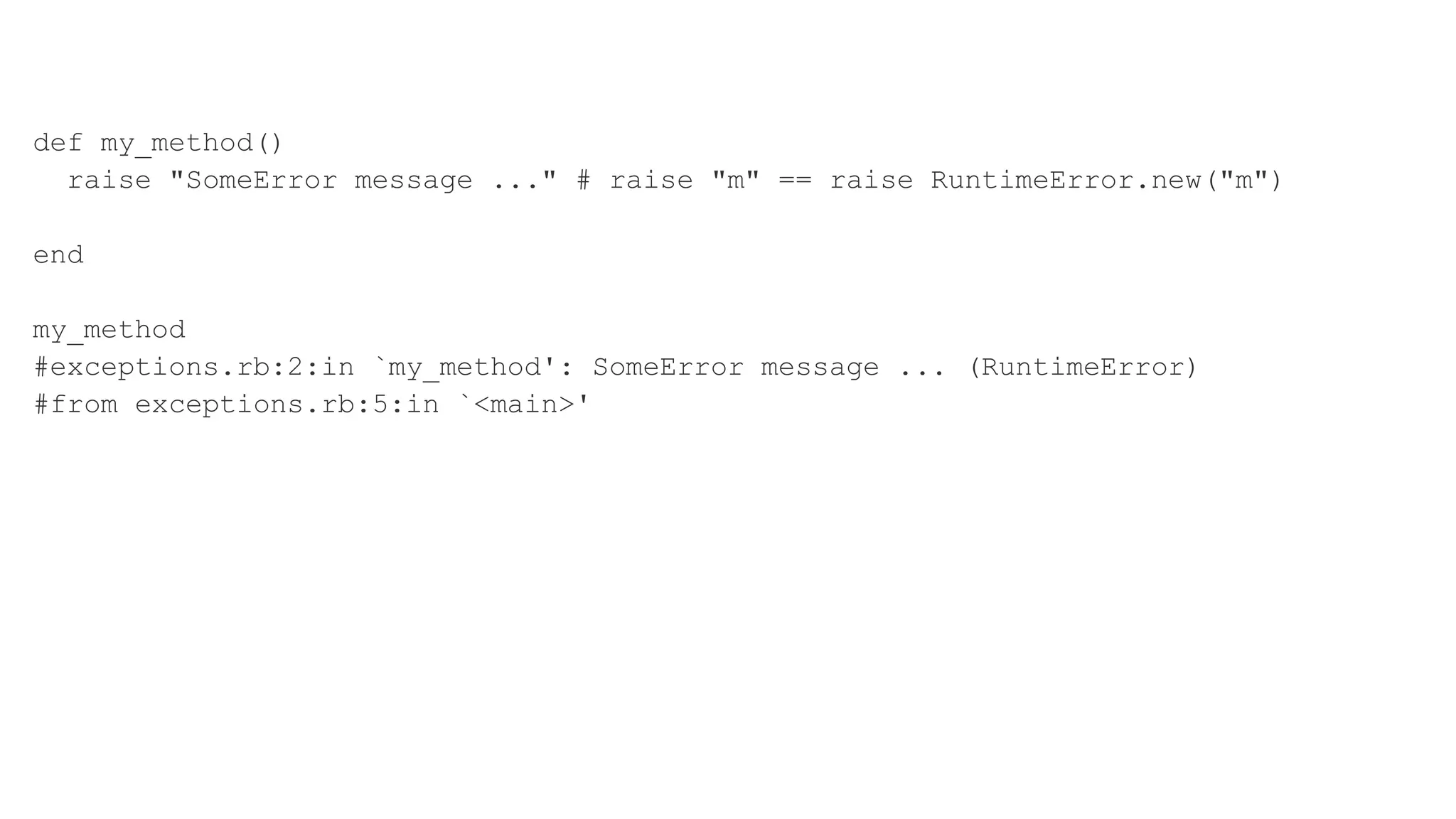 Ruby Exceptions | PPT